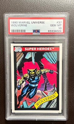 1990 Impel Marvel Universe Wolverine Patch Logan X-Men PSA 10 Gem Mint ...