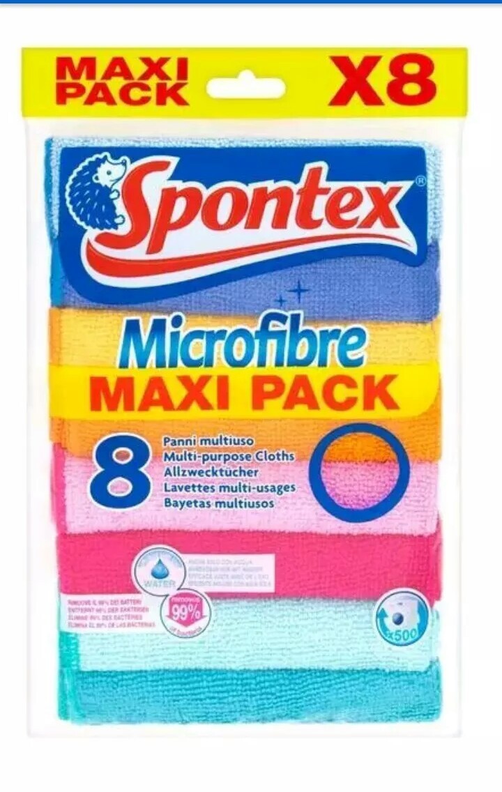 16 x Spontex Microfibre Multi-Purpose Cloths Maxi Pack | eBay UK