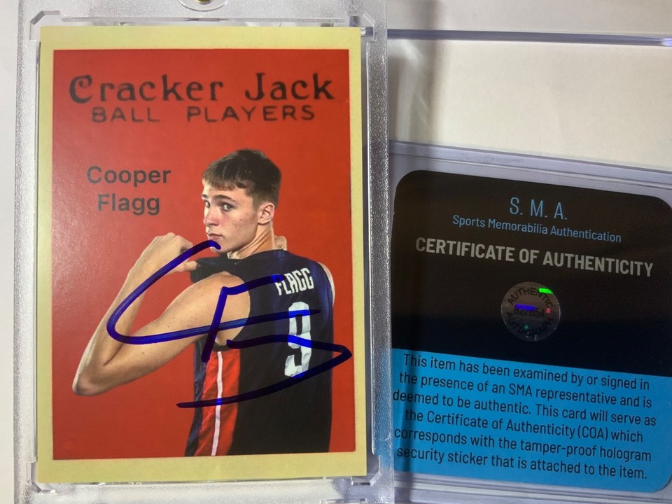 Cooper Flagg Autographed Basketball Card- Signed Cracker Jack AUTHENTIC ...