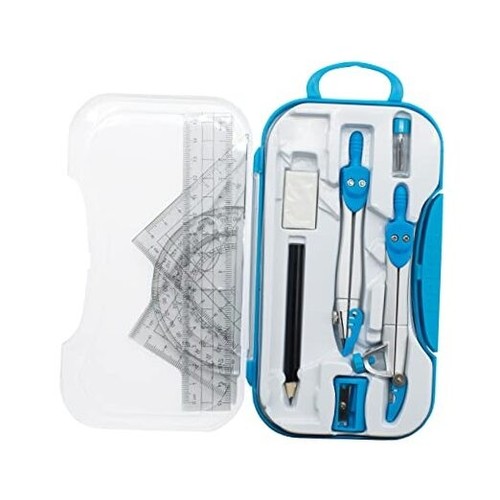 Geometry Set 10 Pcs Student Supplies with Storage Box, Includes 3 PCS ...