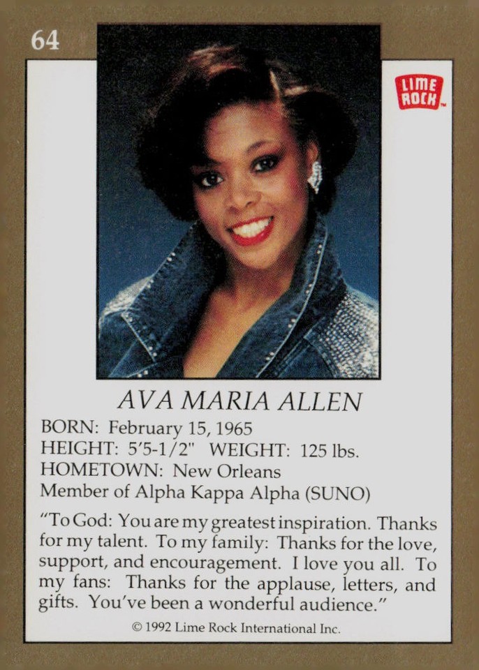 1992 Lime Rock Pro Cheerleaders #64 Ava Maria Allen | eBay