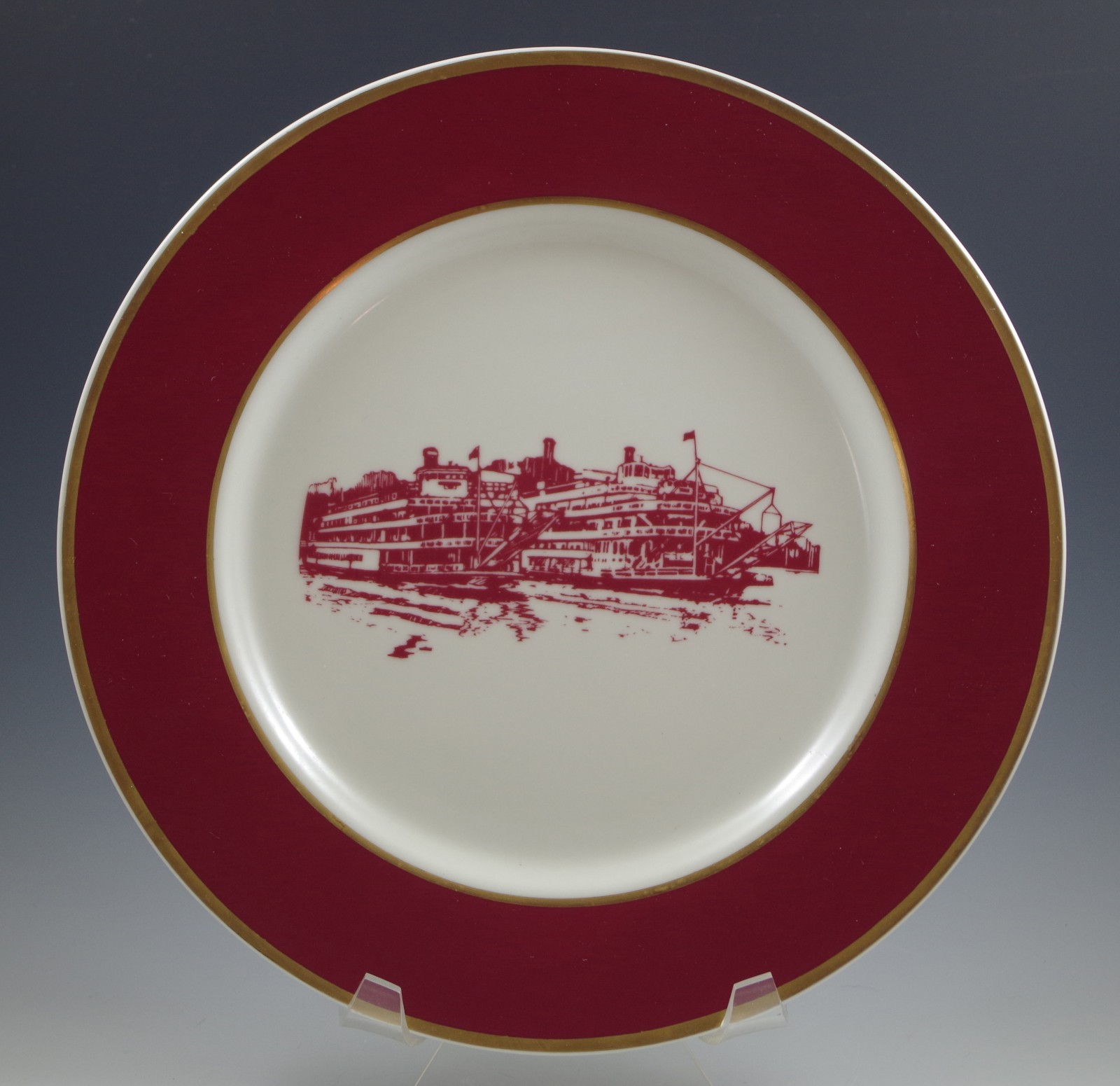 REGO CHINA RESTAURANT WARE SHIPS DINNER PLATE RED RARE vintage | eBay