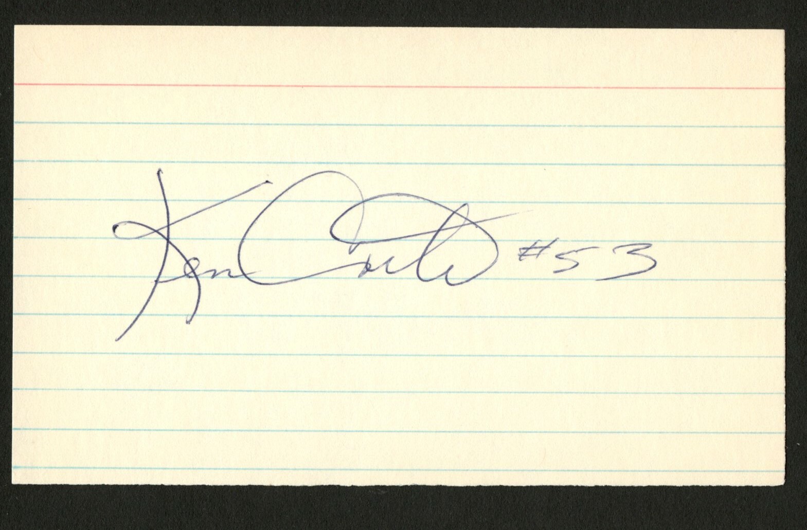 Ken Criter signed autograph 3x5 card Denver Broncos Football Player ...