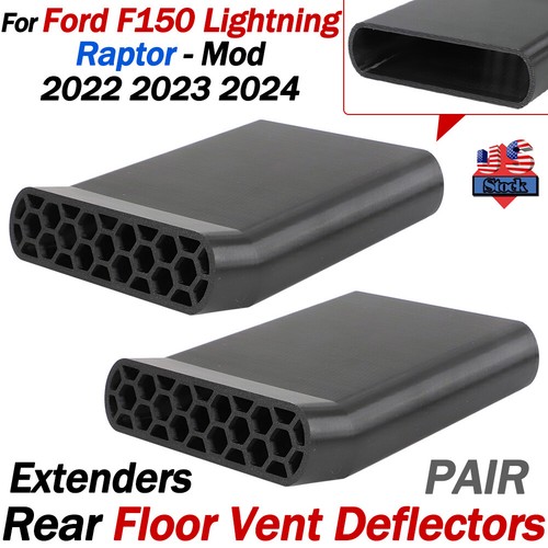 For Ford F-150 Lightning & Raptor Rear Floor Vent Deflector Extenders ...