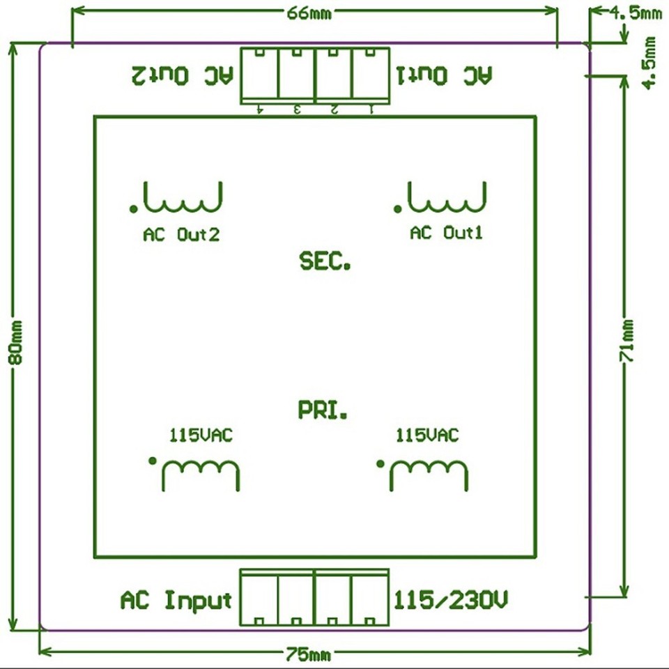 1PC 15VA/25VA Square Sealed Transformer Install PCB Gold Board For ...
