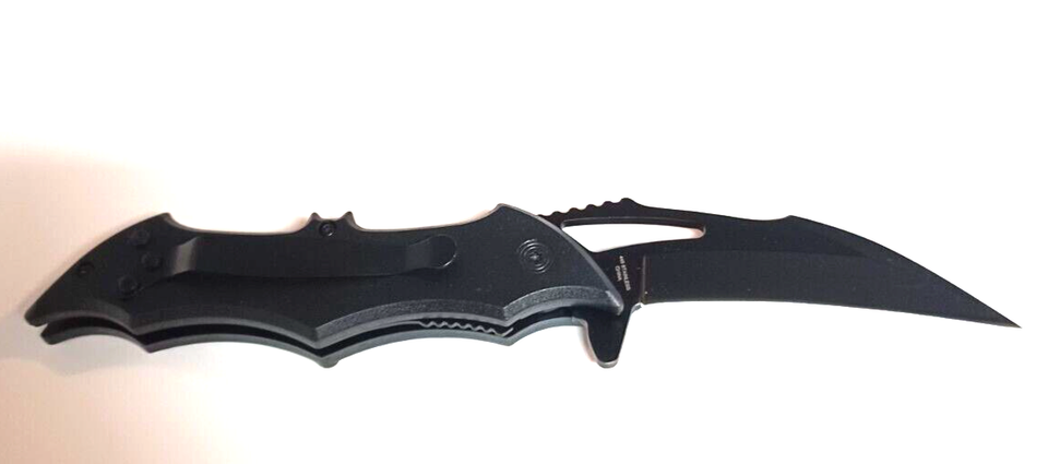 SPRING ASSISTED BATMAN KNIFE TURQUOISE 8.25" OVERALL APPROX. 3.75 INCH ...