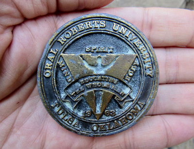 Vtg ORAL ROBERTS UNIVERSITY Belt Buckle NCAA Tulsa OK Spirit ORU ...