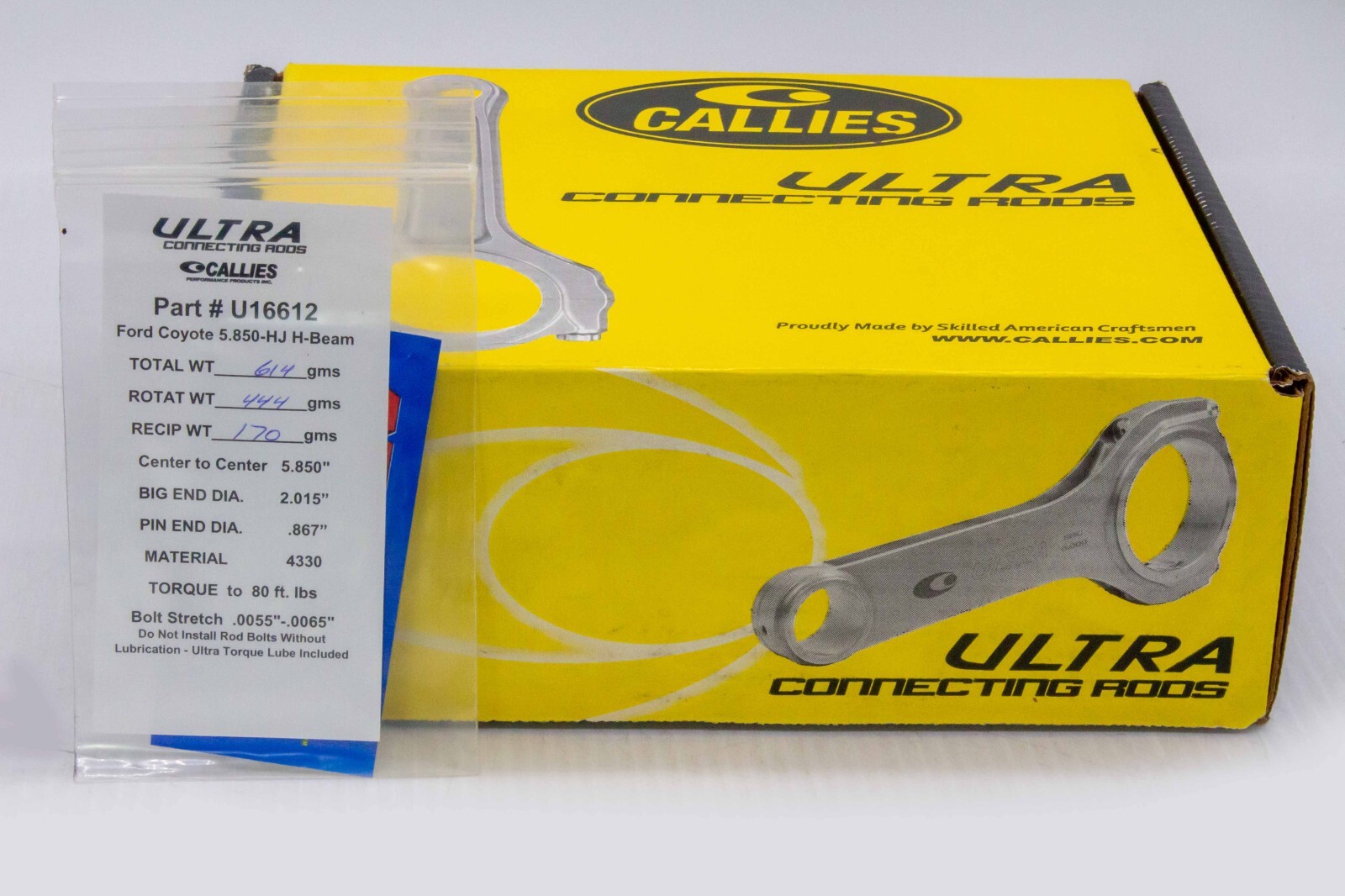 Callies Ultra Connecting Rods U16612 Ford Coyote 5.850-HJ H-beam | eBay