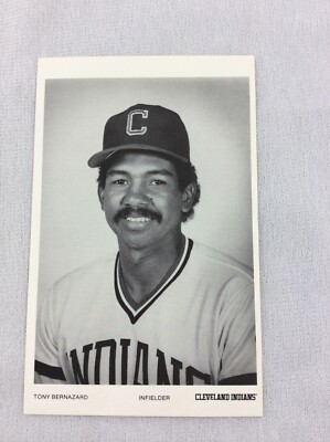 1985 Tony Bernazard, Cleveland Indians White Border Photo Card | eBay