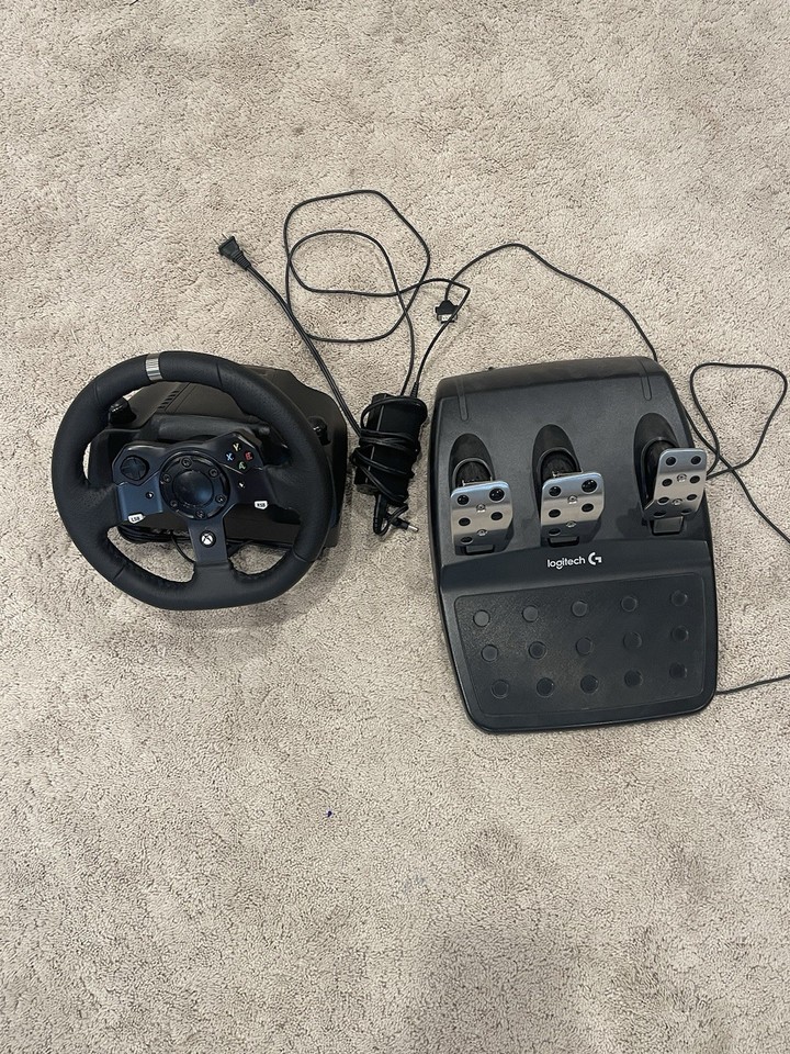 🔥Logitech G920 Wheel And Pedals WITH BOX AND CORDS (no paddle shifters ...