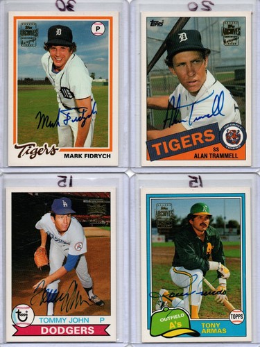 2003 Topps Archives ALAN TRAMMELL MARK FIDRYCH Fan Favorites Autograph ...
