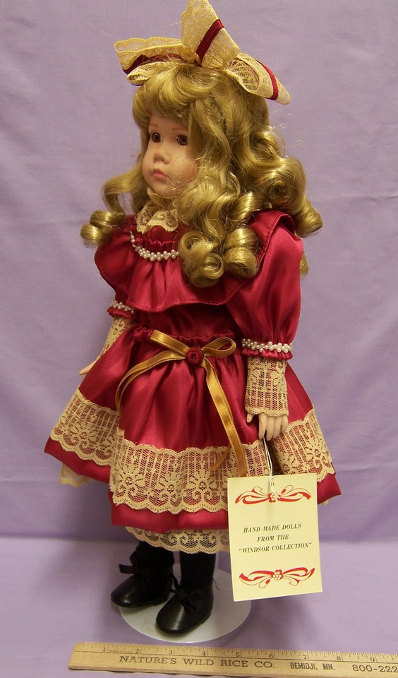 Lauren Elizabeth Porcelain Doll Windsor Collection Rebecca Red Dress | eBay