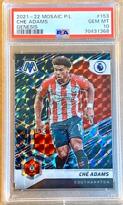 2021-22 Mosaic Premier League CHE ADAMS Genesis PSA 10 Gem Mint ...