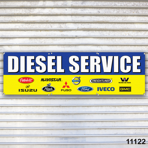 Diesel Service Banner Sign Auto Repair Service Bay | eBay
