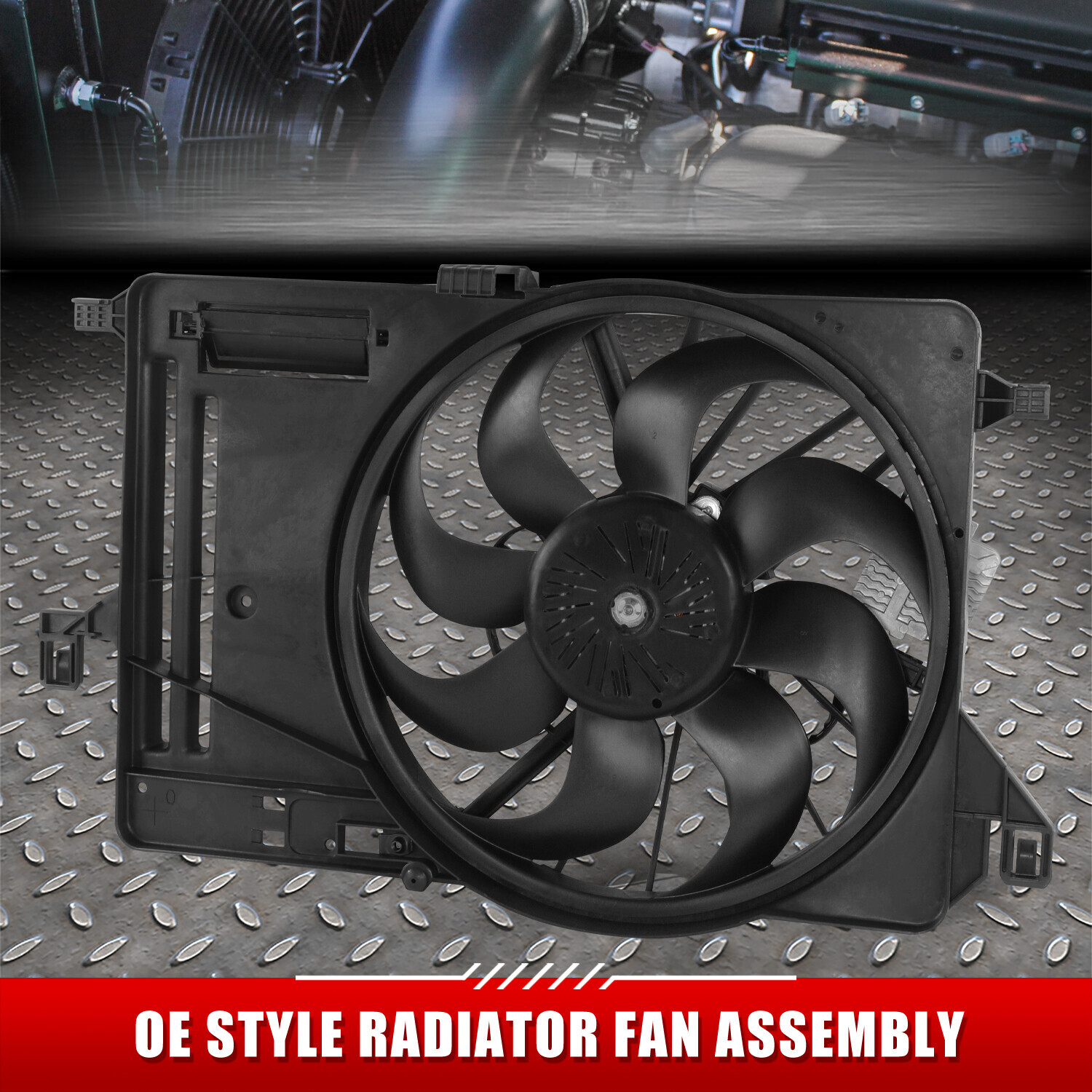 For 15-18 Ford Focus 1.0L EcoBoost MT OE Style Radiator Cooling Fan ...