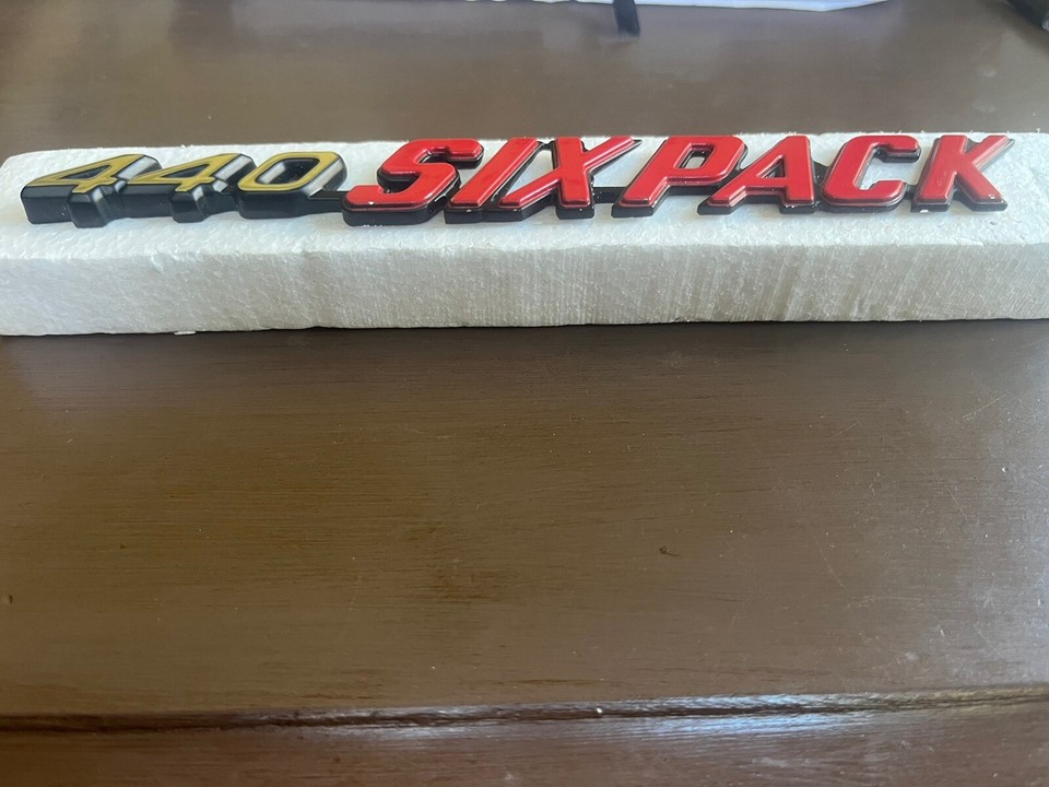 NOS 440 Six Pack Emblem Pair Dodge Mopar | Genuine OEM