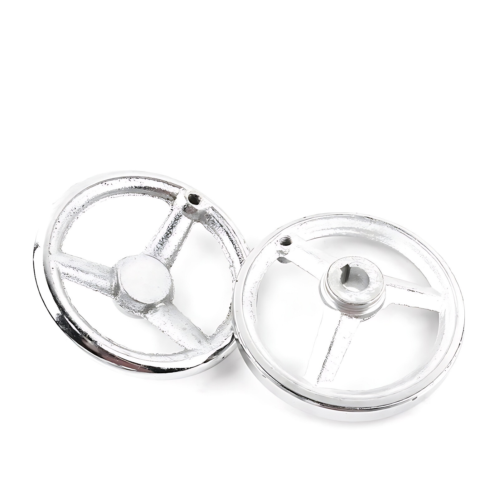 3/4/5/6/8 Inch Metal Machinery Handwheel 3-spoke Hand Wheel Chrome ...