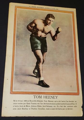 1929 - TOM HEENEY - BOXING /BOXER - LA PRESSE PREMIUM PHOTO - ORIGINAL ...