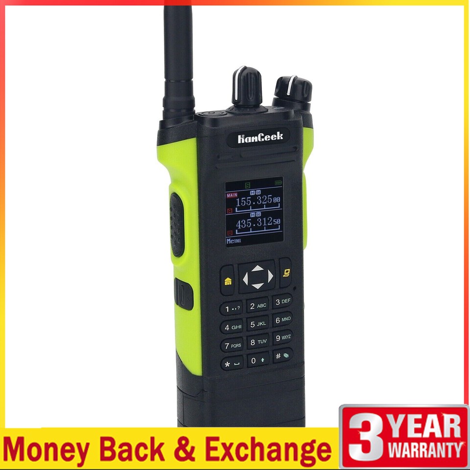 HAMGEEK APX-8000 Walkie Talkie VHF UHF + Program Cable + Handheld ...