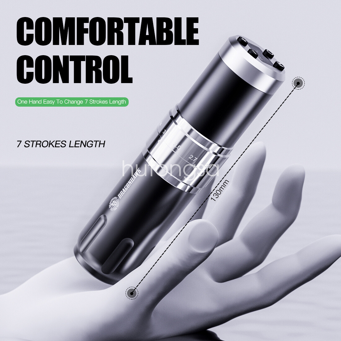 Dragonhwk Wireless Tattoo Pen Machine Motor Rotary Makeup Pen Stroke 2. ...