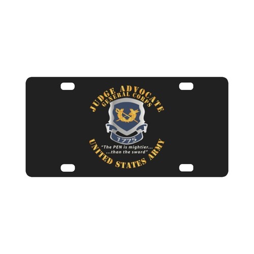 License Plate - Army - Judge Advocate General Corps Crest - Pen is ...