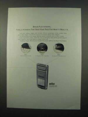 1995 Braun Flex Integral Shaver Ad - Sees Your Face | eBay