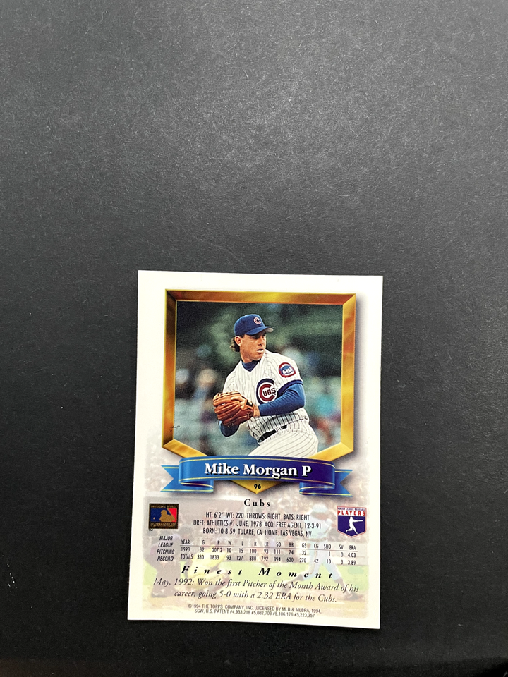 1994 Topps Finest - Mike Morgan #96 Chicago Cubs | eBay