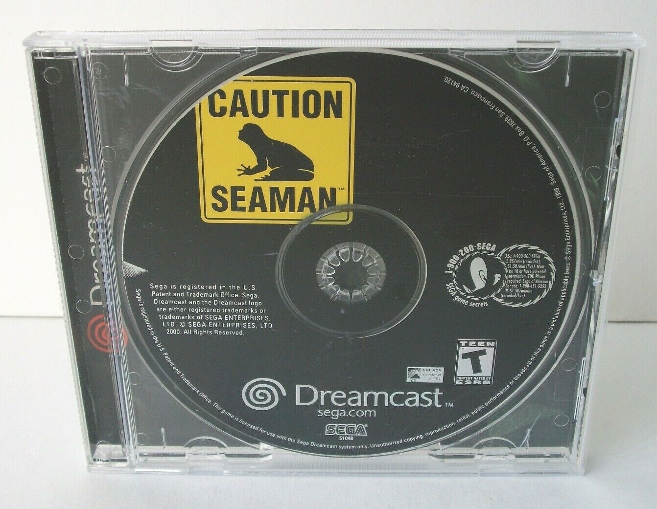 Seaman Sega Dreamcast Complete Damaged Manual Game Disc Simulation Sea ...