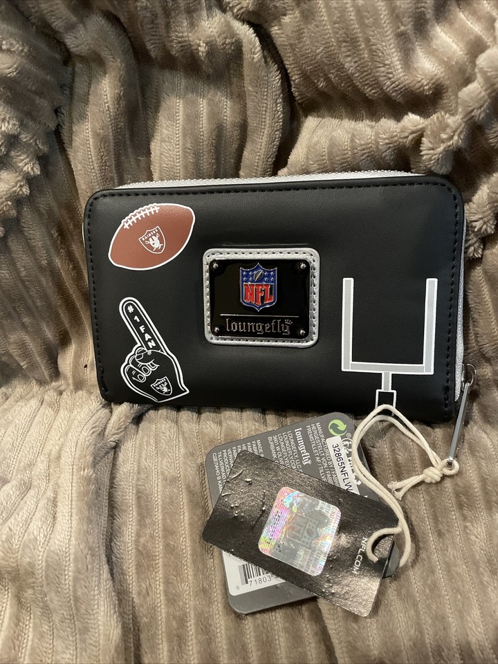 Loungefly NFL Las Vegas Raiders Patches Zip Around Wallet Wallet NWT | eBay
