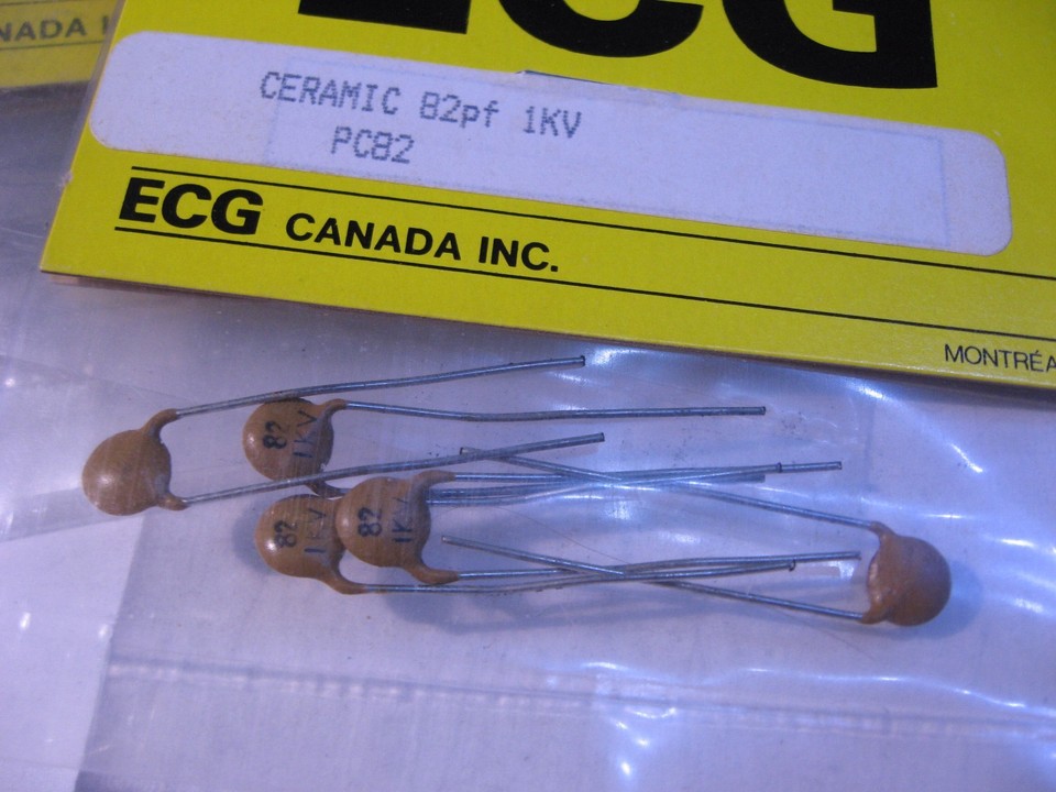 ECG PC82 Capacitor Ceramic Disc 82pF 1000V 1KV General Purpose - NOS ...