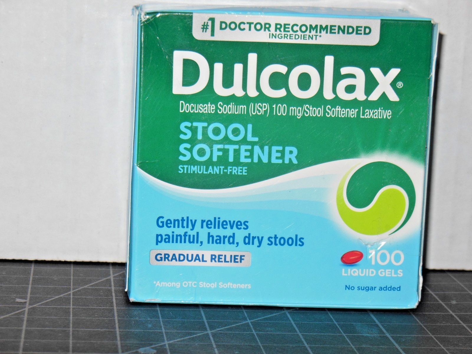 Dulcolax Stool Softener No Sugar Added. 100 Liquid Gels. Exp. 10/2027 ...