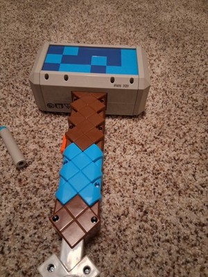NERF Minecraft Stormlander Dart-Blasting Hammer with Bullets | eBay