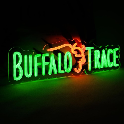 Buffalo Neon Sign for Bourbon Whiskey in Bar Pub man Cave or Party ...