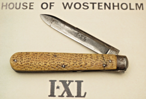 Antique IXL GEORGE WOSTENHOLM Lockback Knife Bone Handles Broken ...