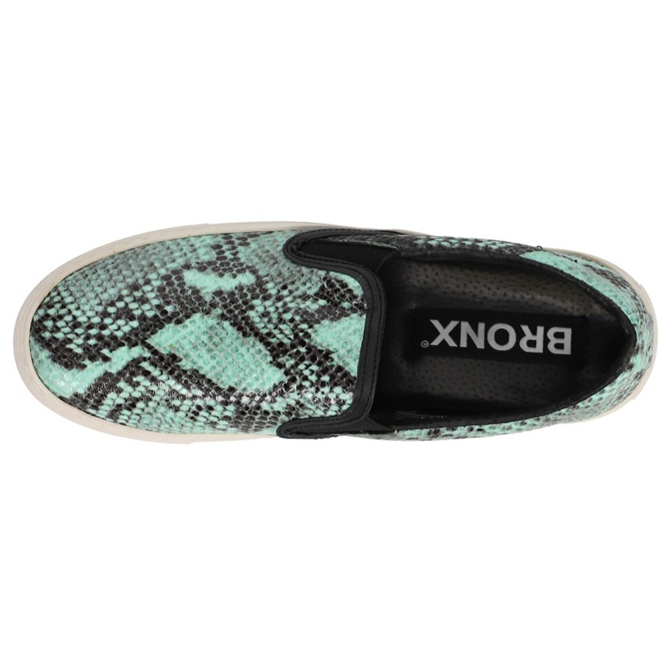 BRONX King Kat Snake Slip On Womens Blue Sneakers Casual Shoes 65063 ...