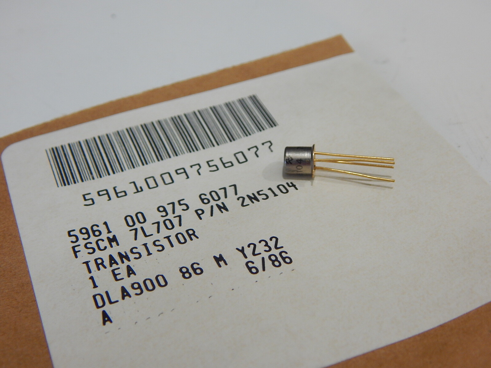 NATIONAL 2N5104 JFET N-CH VHF AMP-MIX METAL CAN TRANSISTOR 5961-00-975 ...