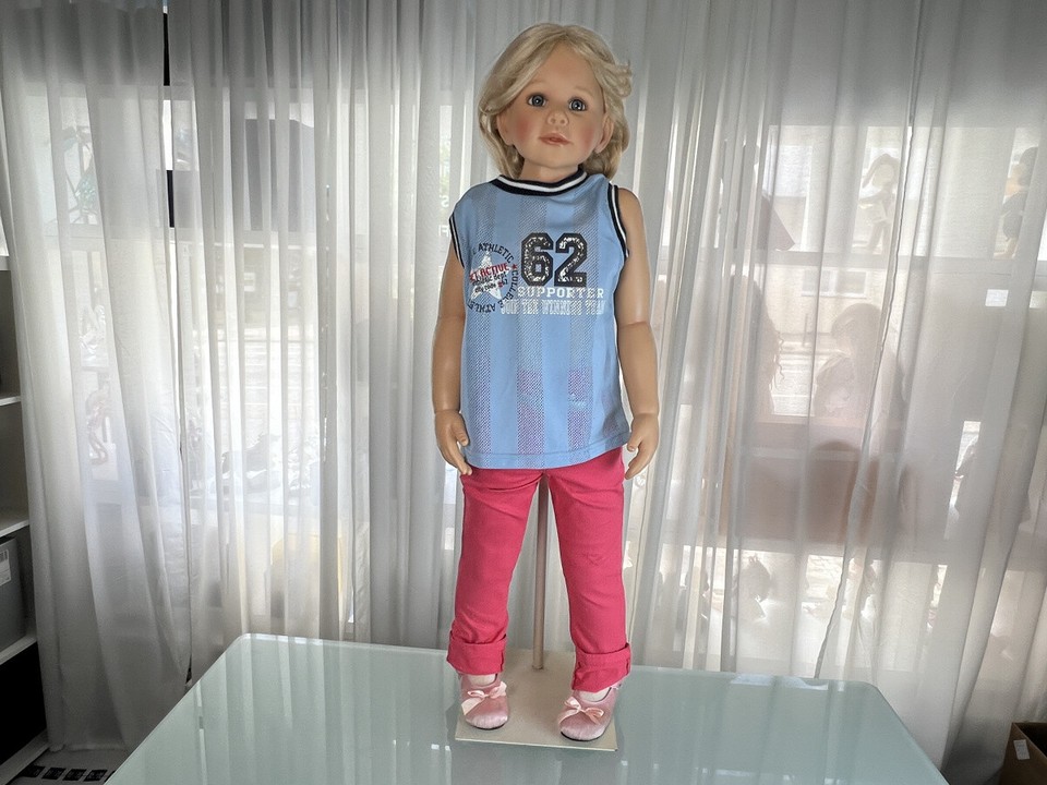 Künstlerpuppe Puppe Monika Peter Leicht Vinyl Puppe 103 cm. Guter ...