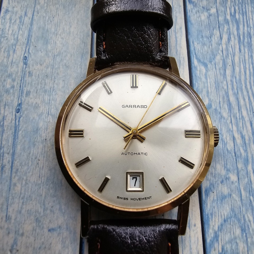 Vintage 9k Solid Gold Garrard Automatic Men's Watch 9ct | eBay