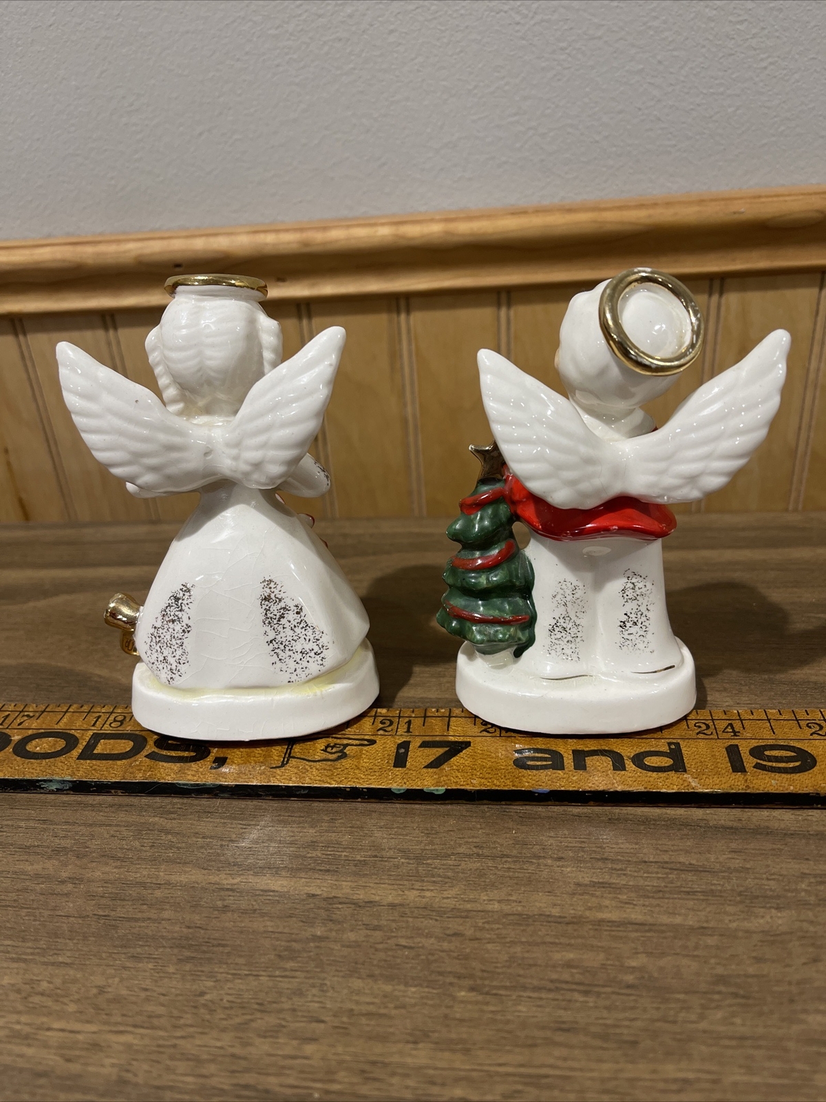 Pair of Vintage Japan Boy & Girl December Angels Ceramic Figurines ...