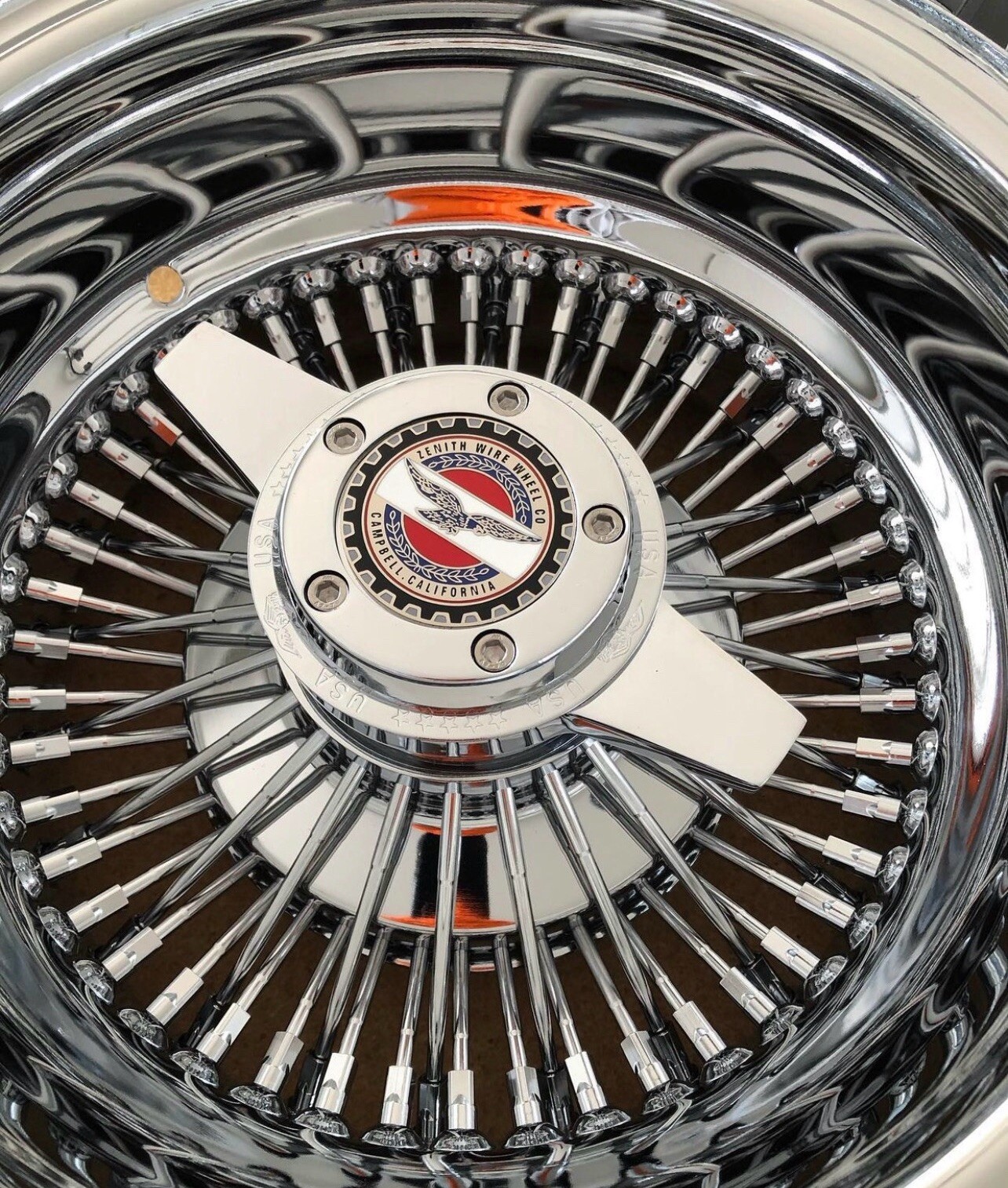 US Show Chrome 13x5.5 wire wheels For Impala Belair Zenith Lowrider 72 ...