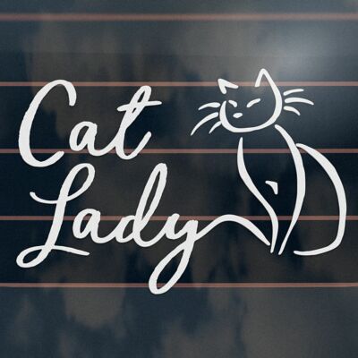 CAT LADY Sticker 160mm kitten pet car window decal | eBay Australia