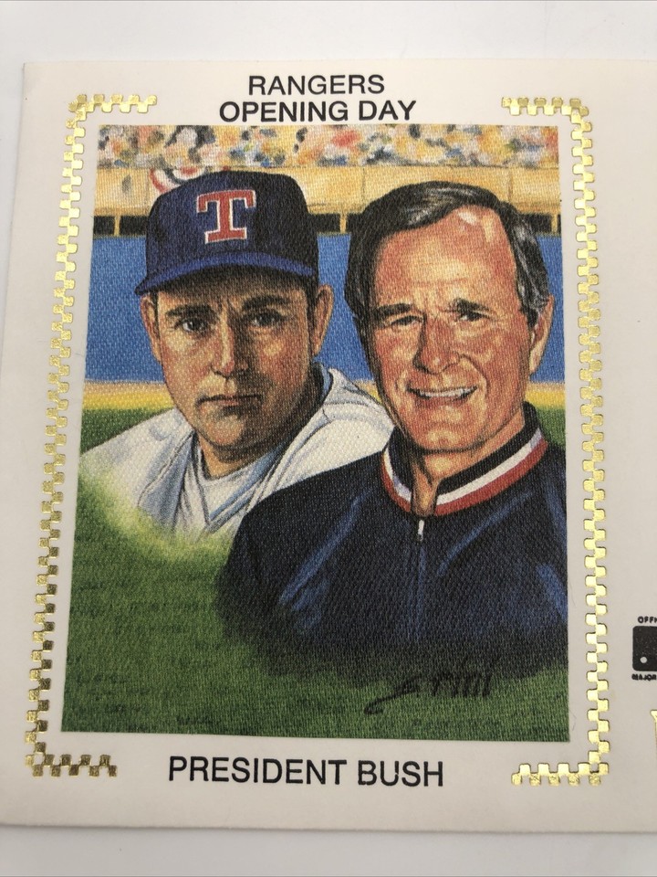 Texas Rangers Opening Day President Bush Nolan Ryan Envelope | eBay