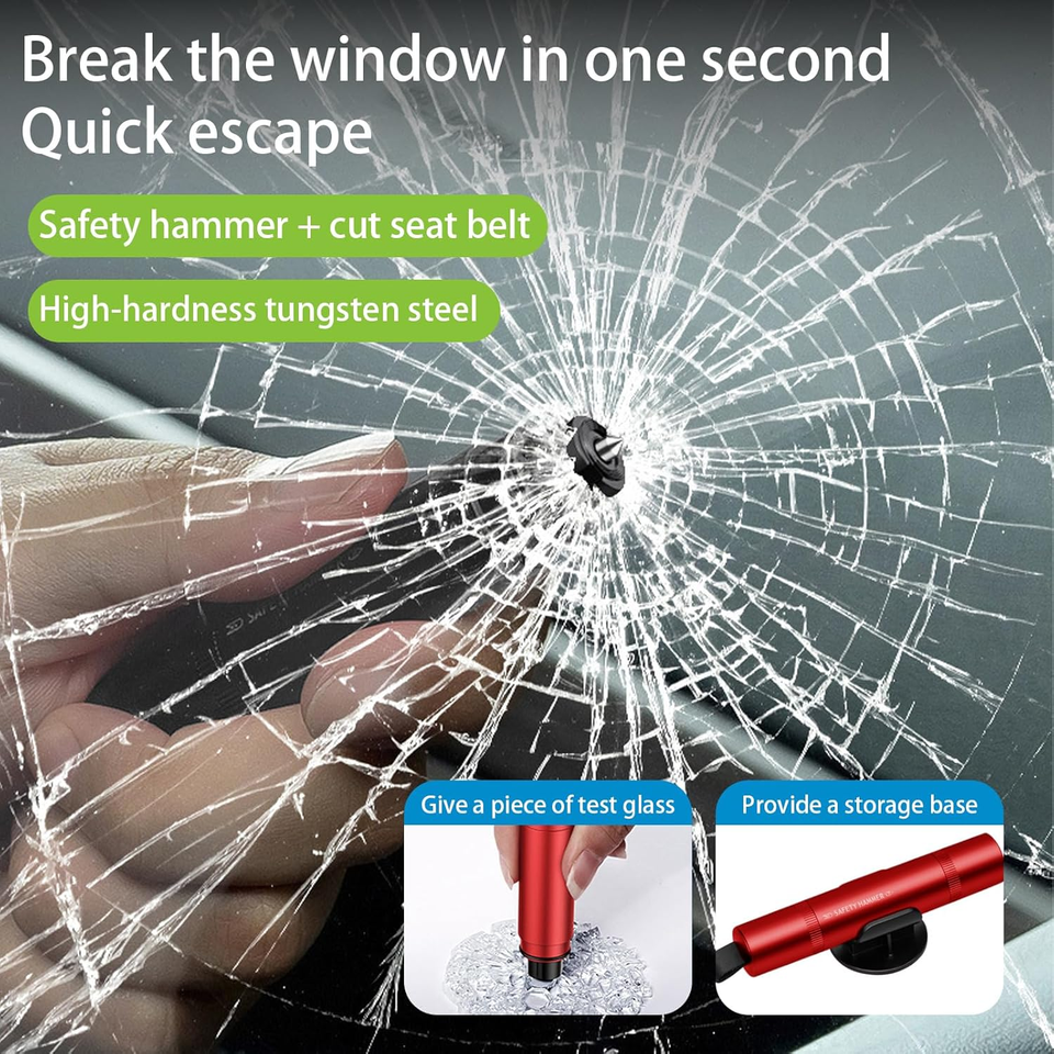 Safe Pro X Car Window Breaker and Seat Belt Cutter 2 IN 1 Life Hammer ...