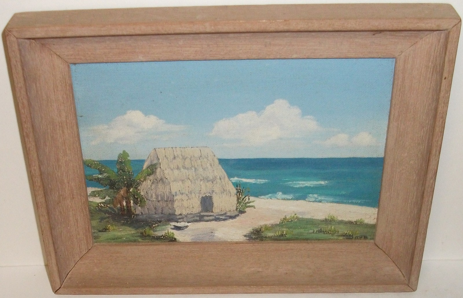 SARAH RICHARD "THE LITTLE GRASS SHACK" HAWAII ORIGINAL OIL ON CANVAS ...