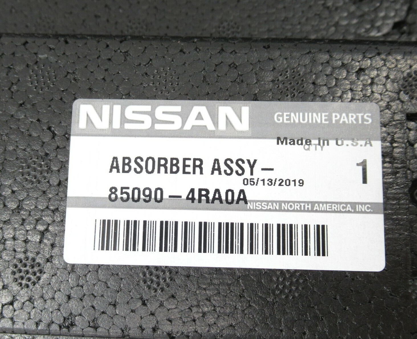 Genuine OEM Nissan 85090-4RA0A Bumper Energy Impact Absorber 2016-2019 ...