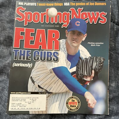 Sporting News Fear The Cubs Mark Prior May 19, 2003 | eBay