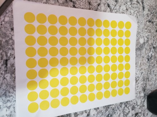 4320 BRIGHT BOLD YELLOW Blank garage yard sale stickers labels ...