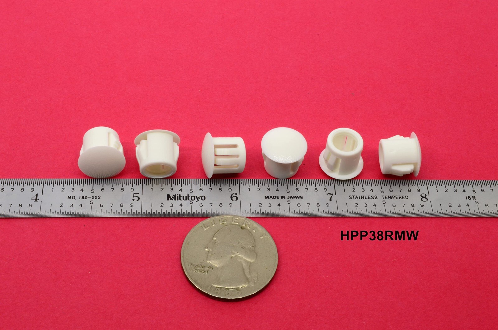 3/8" Hole Nylon Locking Panel Plugs Black/White Dome Cover 15/32" Top ...