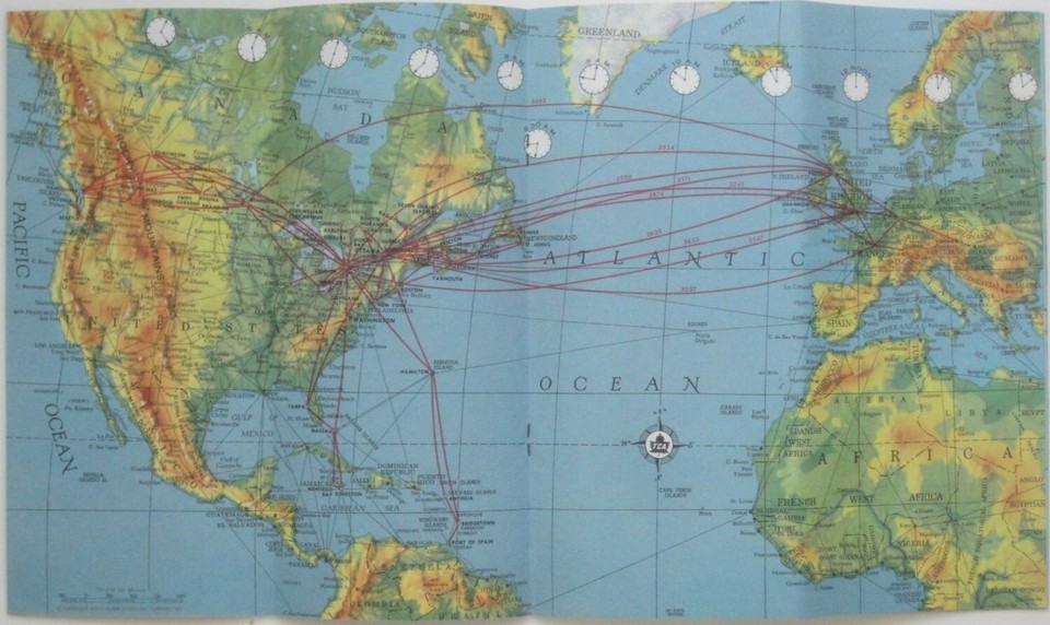 1962 AIR CANADA / TRANS-CANADA AIR LINES DC-8 TCA Travel Guide System ...