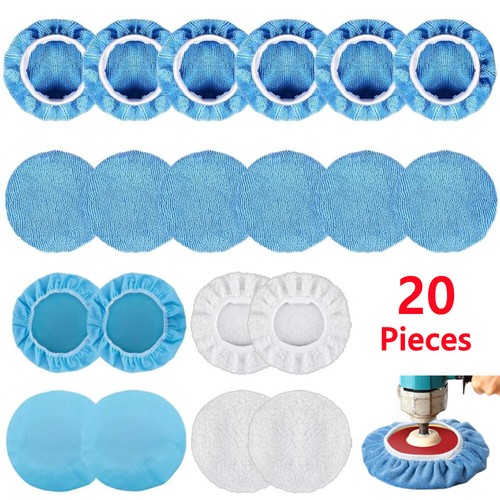 20X Car Buffer Polisher Pads 5-6 inch,Polishing Bonnet,Buffing Orbital ...